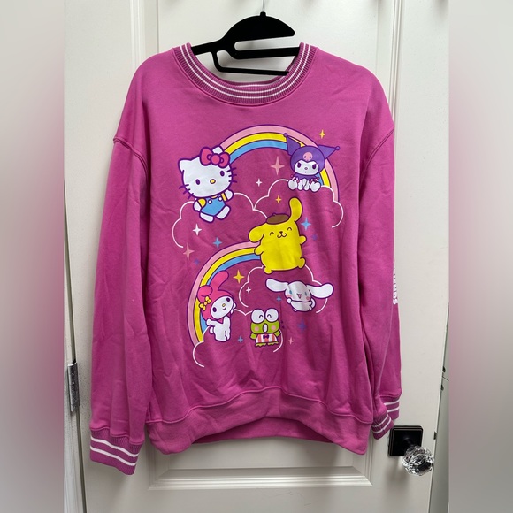 Sanrio | Sweaters | Hello Kitty And Friends Long Sleeve Pink Sweater Sz ...